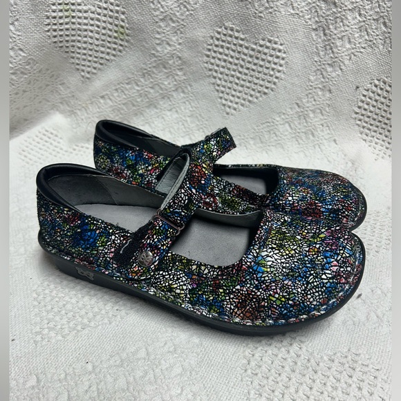 Alegria | Shoes | Alegria Belle Cathedral Multicolor Mary Jane Clog ...